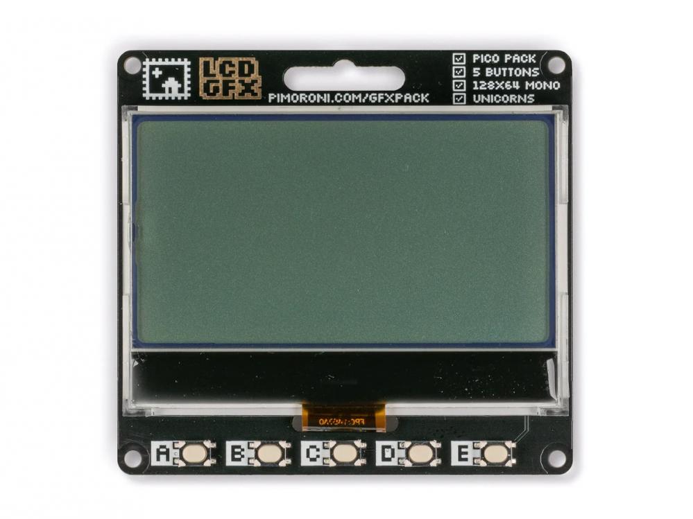 Köp Pico GFX Pack - LCD 128x64px till rätt pris @ electrokit