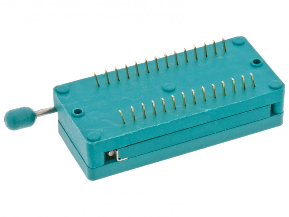Buy ZIF socket 28-pin 0.6" at the right price @ electrokit