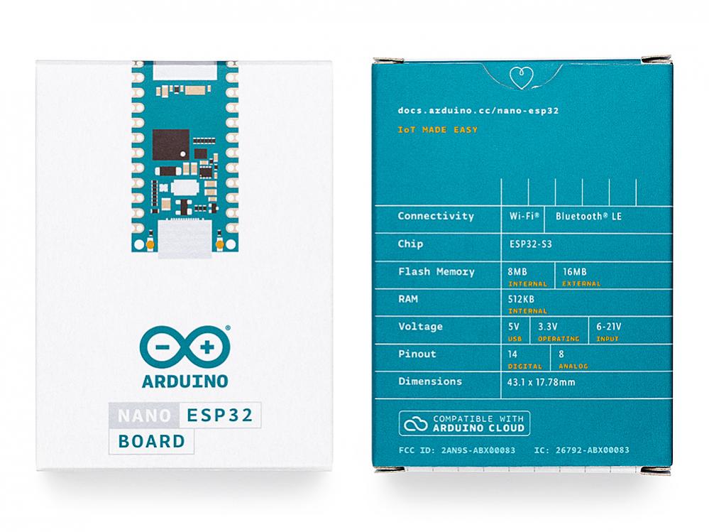 Köp Arduino Nano ESP32 (no headers) till rätt pris @ electrokit