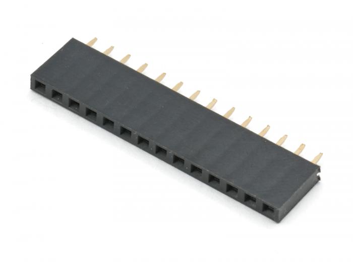 Buy Female header 2.54mm 1x14p at the right price @ electrokit