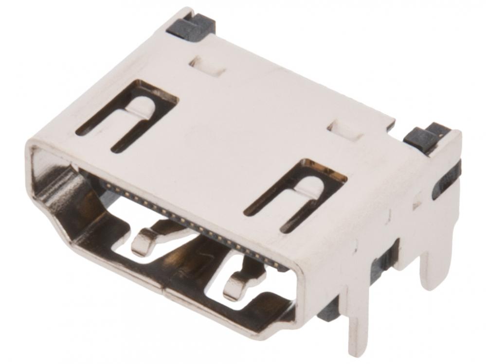Buy HDMI female 19-pin PCB SMD at the right price @ electrokit