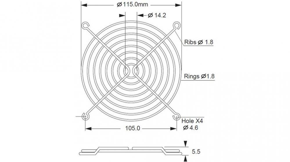 Buy Fan Guard 120 x 120 mm at the right price @ electrokit