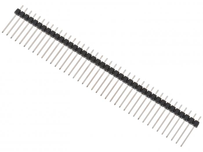 Buy Pin header 2.54mm 1x40p extra tall at the right price @ electrokit