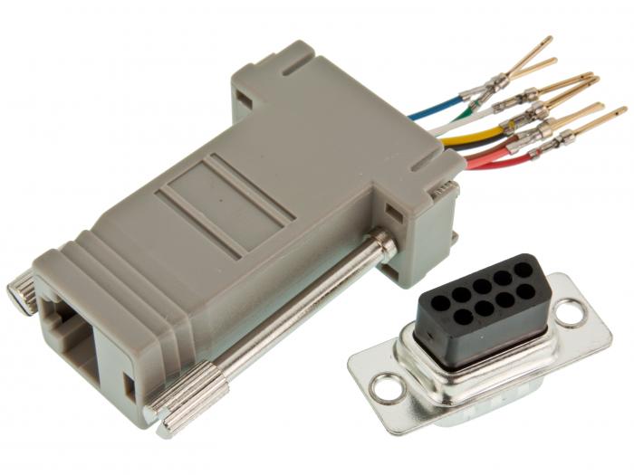 Köp Adapter D-SUB 9-pol hane - RJ45 till rätt pris @ electrokit