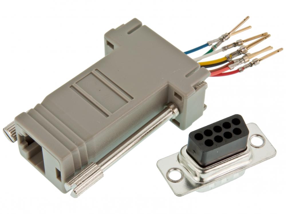 Buy Adapter D-SUB 9p male - RJ45 at the right price @ electrokit