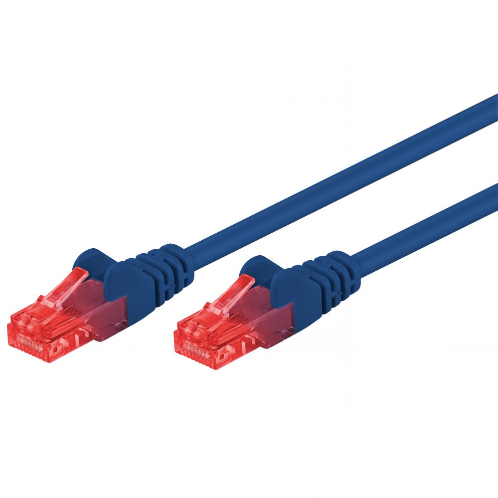 Buy UTP Cat6 patch cable 1.5m blue CCA at the right price @ electrokit