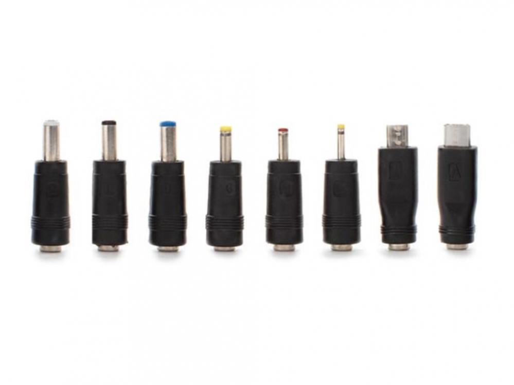 Buy Set of 8 universal DC adapter plugs at the right price @ electrokit