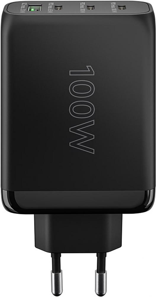 Köp USB-C PD multiport GaN laddare 100W svart till rätt pris @ electrokit