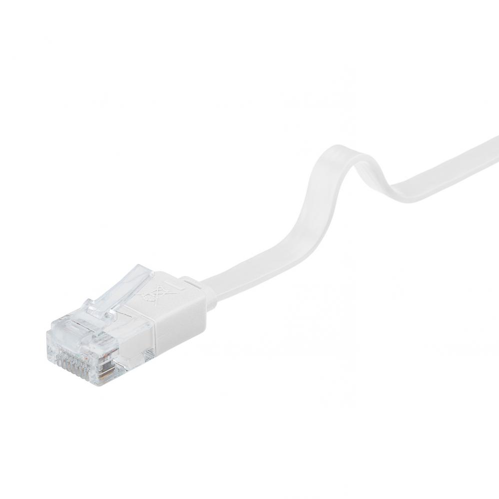 Buy UTP Cat6 flat patch cable 20m white Cu at the right price @ electrokit