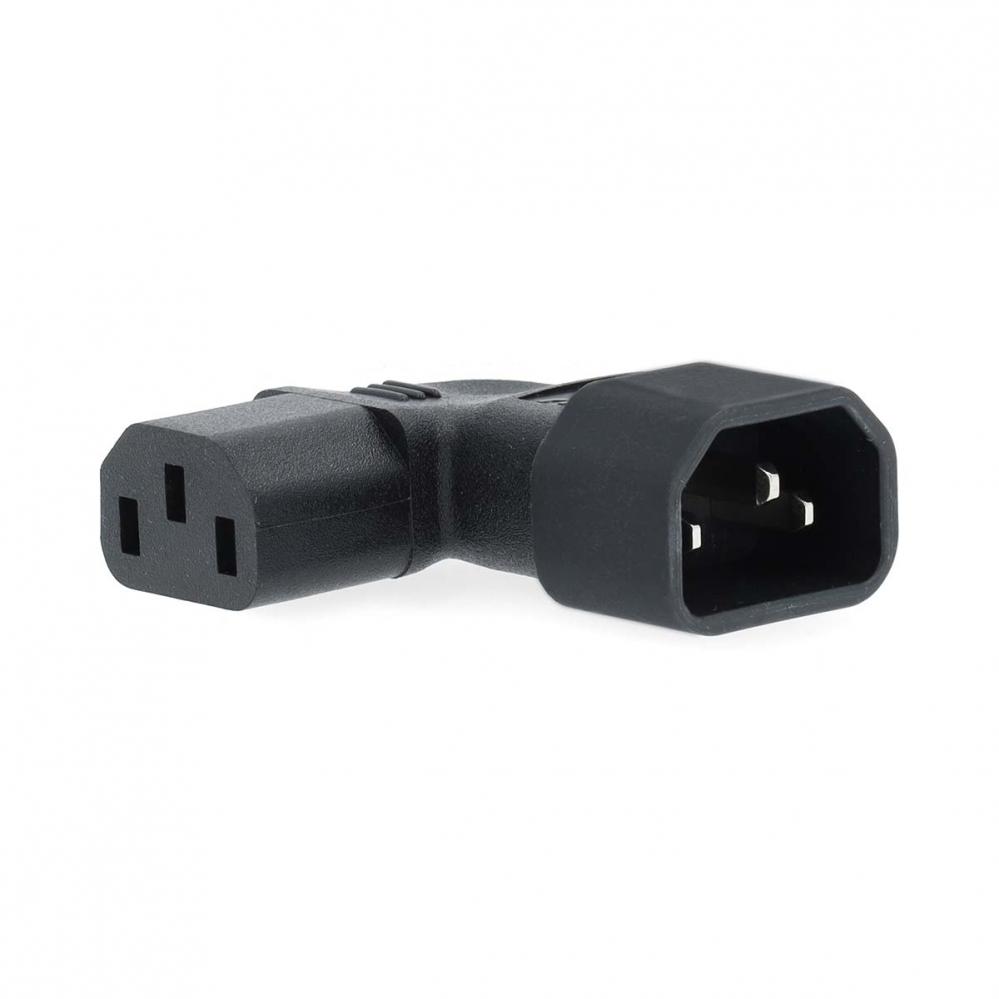 Buy C14 to C13 adapter angeld sideways at the right price @ electrokit
