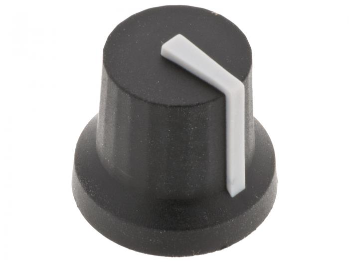 Buy Knob rubber grey ø16.8x14.5mm D-shaft at the right price @ electrokit