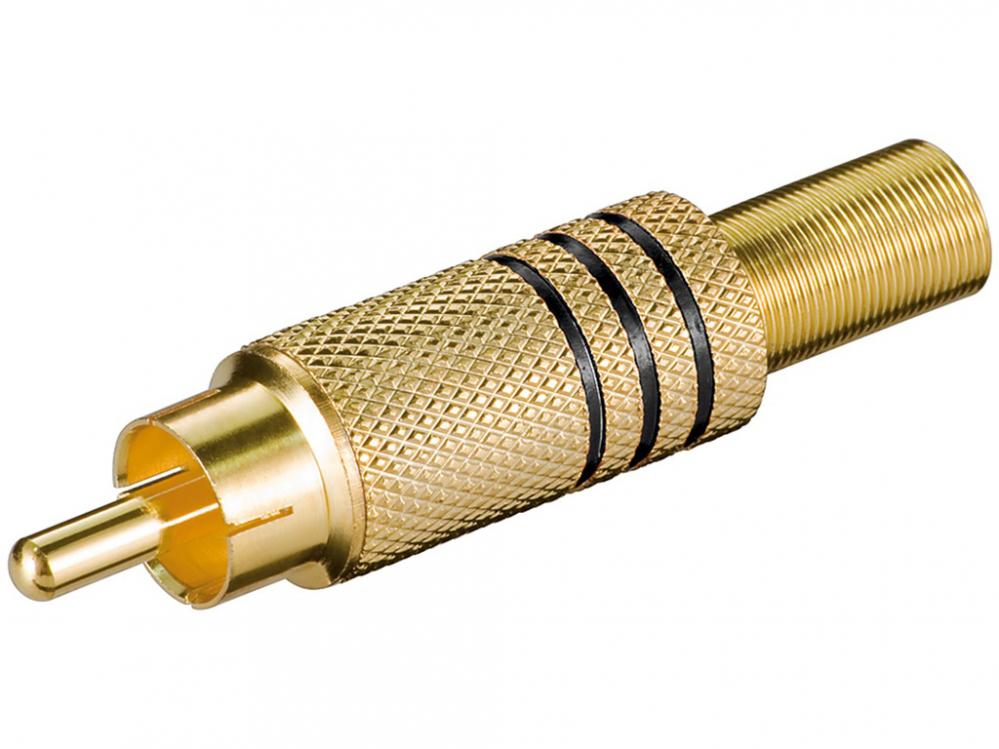 Buy RCA plug gold red at the right price @ electrokit