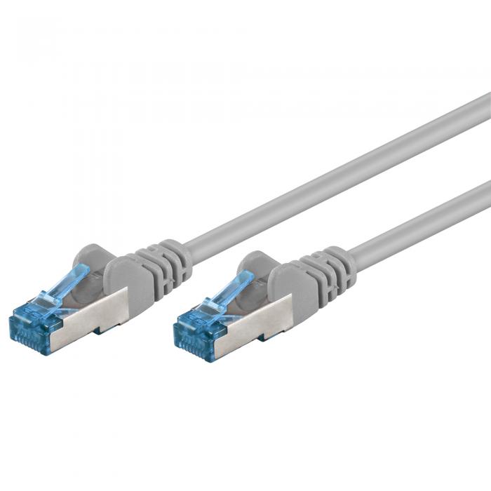 Buy S/FTP Cat6a patch cable 1.5m grey LSZH Cu at the right price @ electrokit