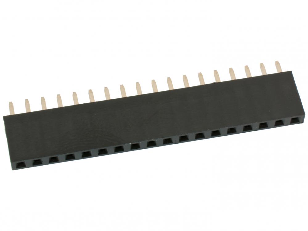 Buy Female header 2.54mm 1x18p at the right price @ electrokit