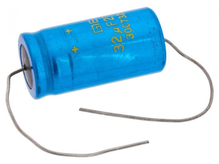 Buy Capacitor 32uF 275V axial at the right price @ electrokit
