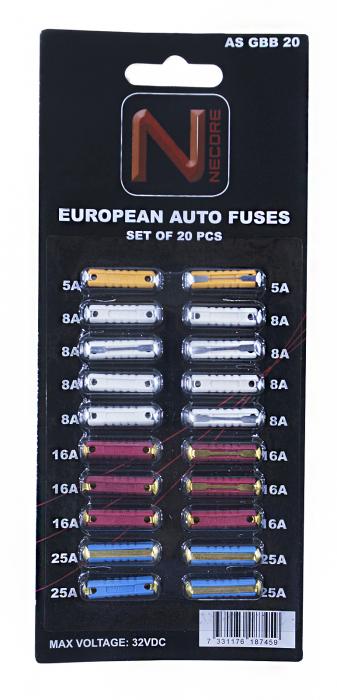 Buy Torpedo GBC fuse assortment 20 pcs at the right price @ electrokit