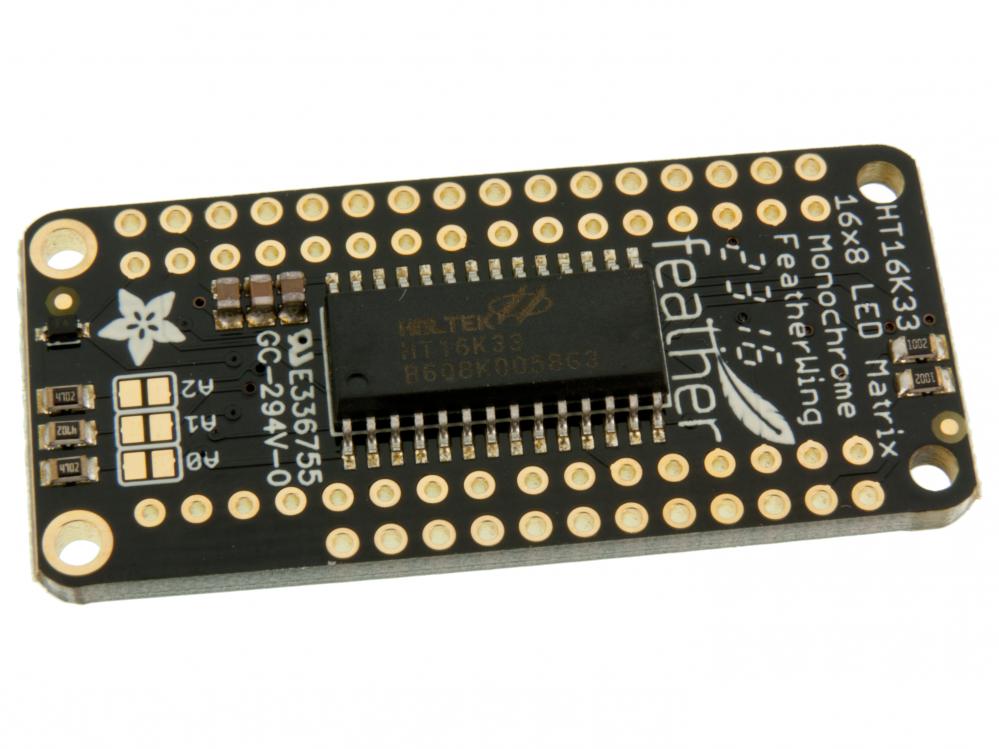 Köp 8x16 LED Matrix FeatherWing w/o Matrices till rätt pris @ electrokit