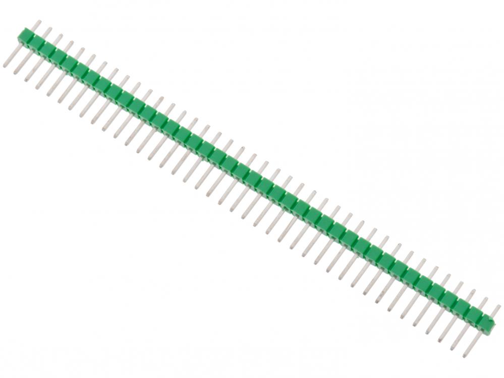 Buy Pin header 2.54mm 1x40p - green at the right price @ electrokit