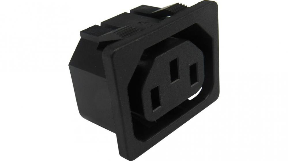 Buy Mains outlet IEC C13 10A 250VAC at the right price @ electrokit