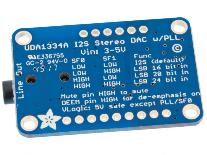 Buy UDA1334A Stereo DAC I2S at the right price @ electrokit