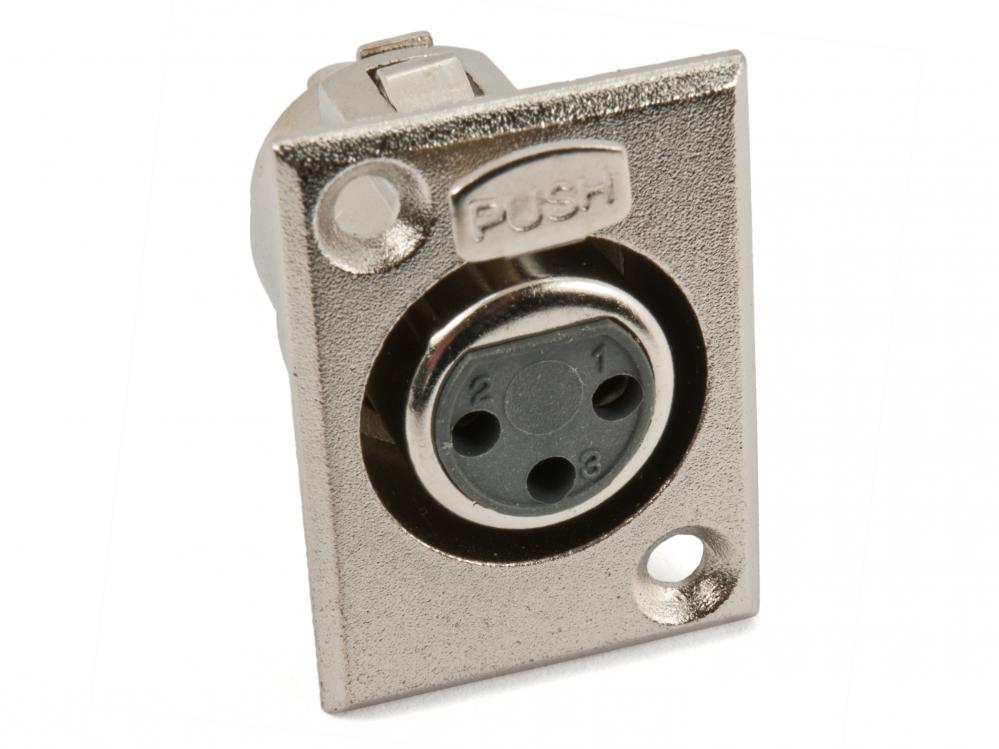 Buy XLR 3P female chassi nickel diagonal mounting holes at the right ...