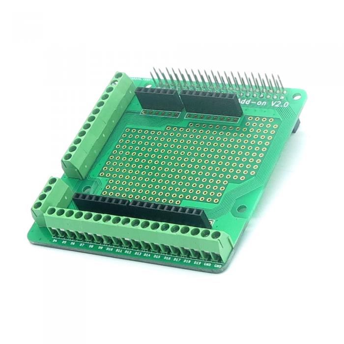 Buy Prototype board for Raspberry Pi with screw terminals at the right ...