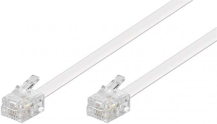 Buy RJ11 modular signal and telephone cable 2m white at the right price ...