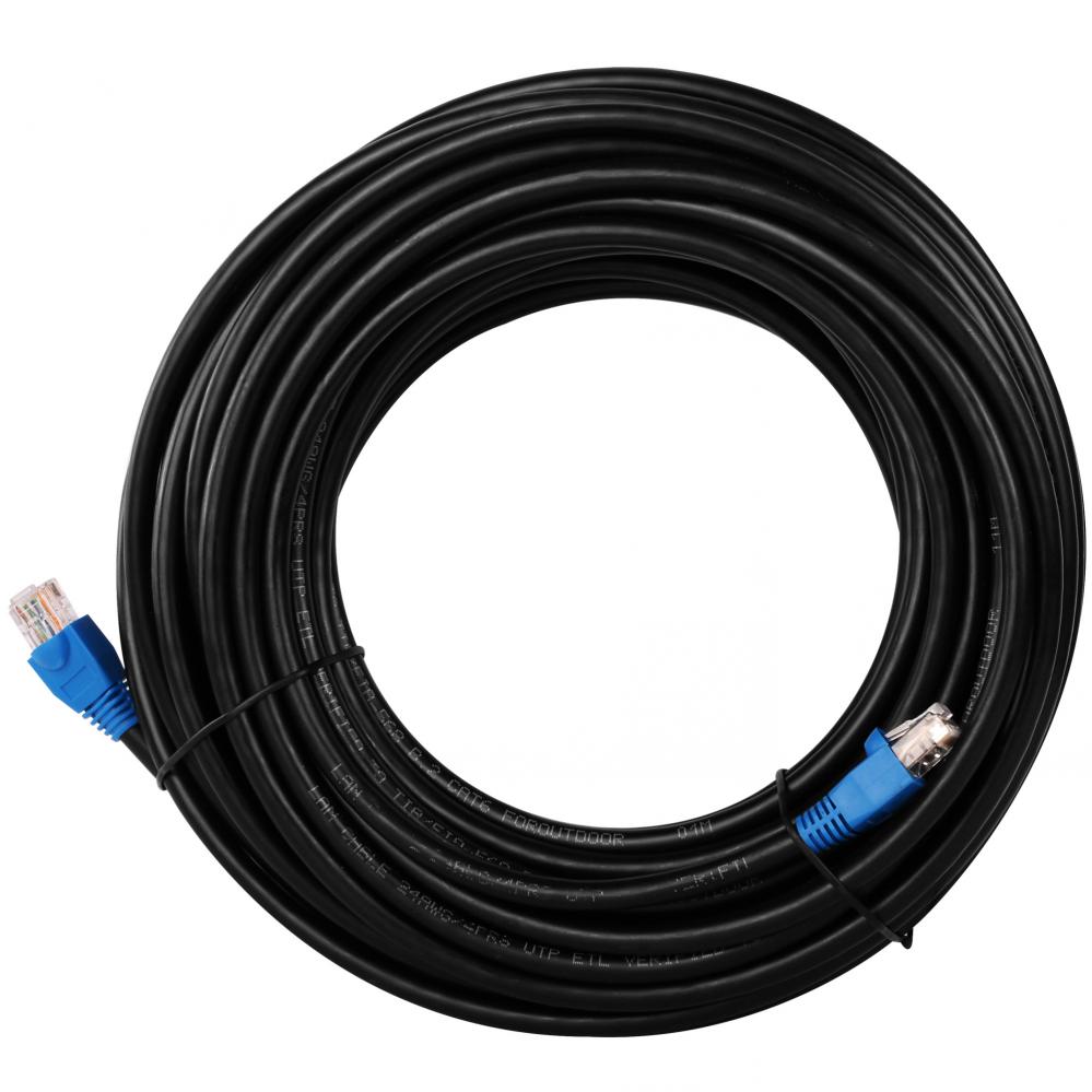 Buy UTP Cat6 patch cable 10m outdoor black CCA at the right price ...