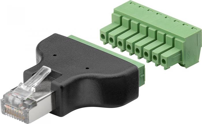 Buy Terminal block RJ45 male at the right price @ electrokit