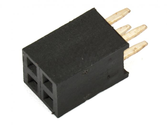Buy Female header 2.54mm 2x2p at the right price @ electrokit