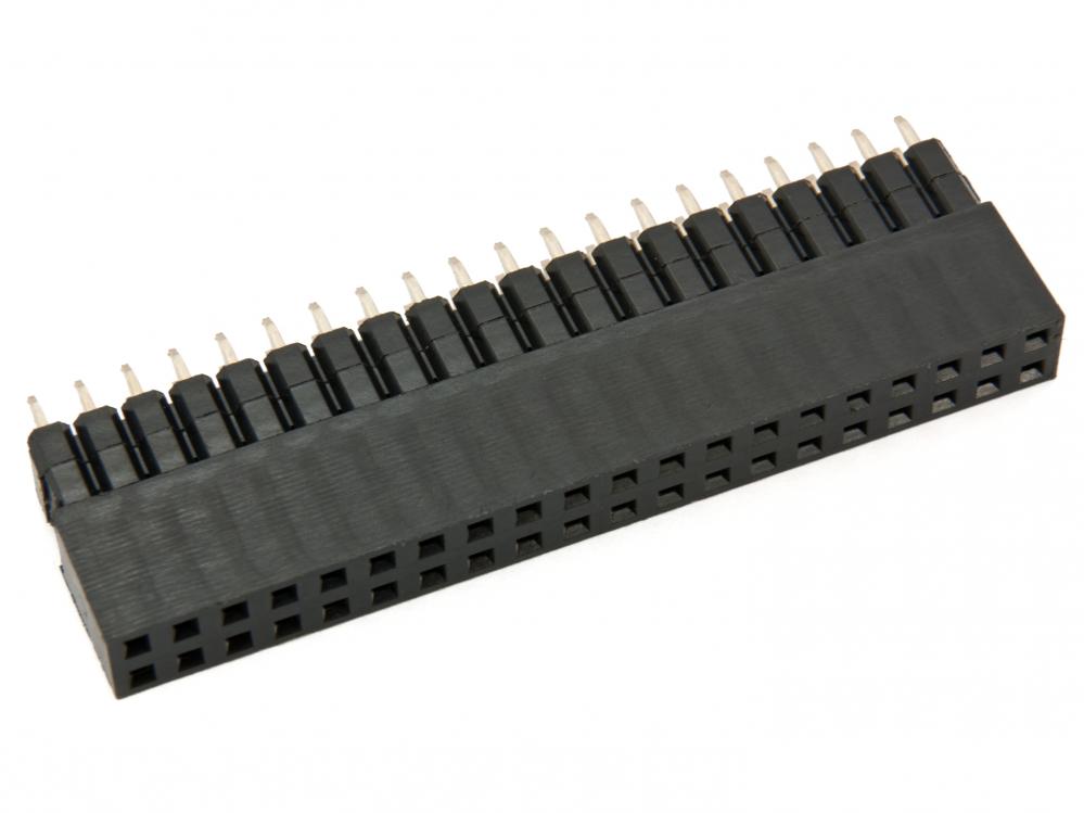 Buy Female header 2.54mm 2x20p extra tall at the right price @ electrokit