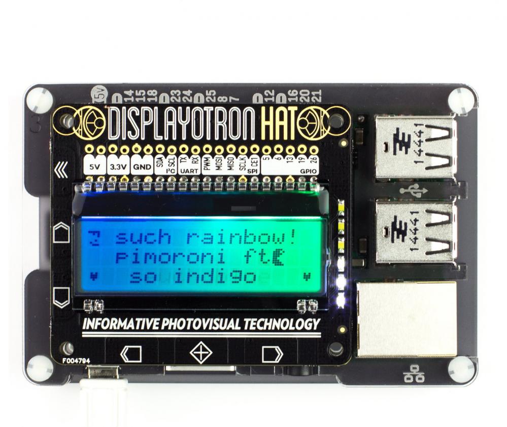 Buy Pimoroni - Display-O-Tron HAT at the right price @ electrokit