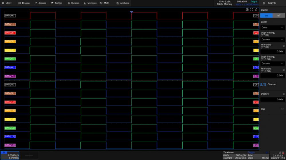Buy Logic analyser 16-channel SDS7000A-16LA at the right price @ electrokit