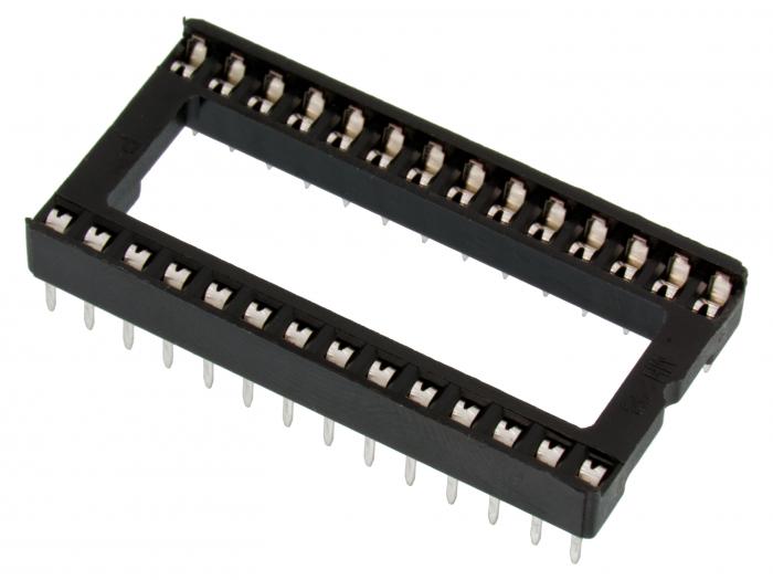 Buy DIL-socket 28-pin 0.6" at the right price @ electrokit