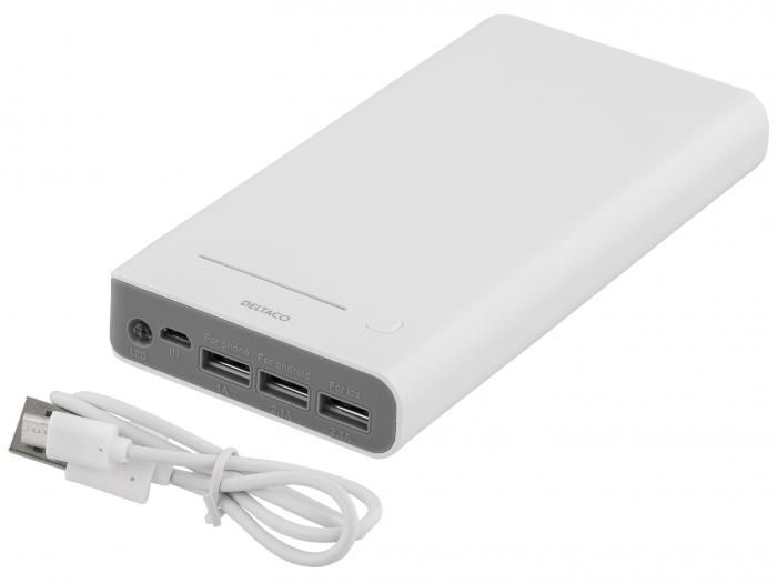 Buy Powerbank 16000mAh 3xUSB at the right price @ electrokit