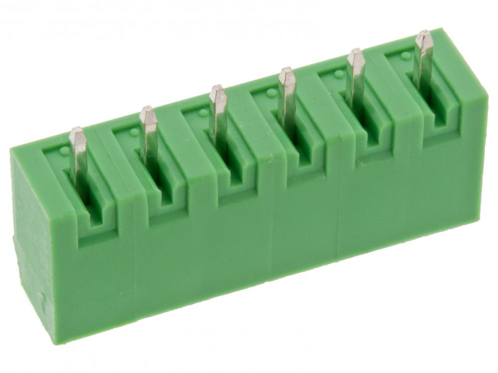 Buy PCB pin header 5.08mm 6-pin at the right price @ electrokit