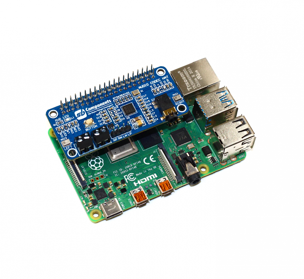 Köp Audio Codec HAT för Raspberry Pi till rätt pris @ electrokit