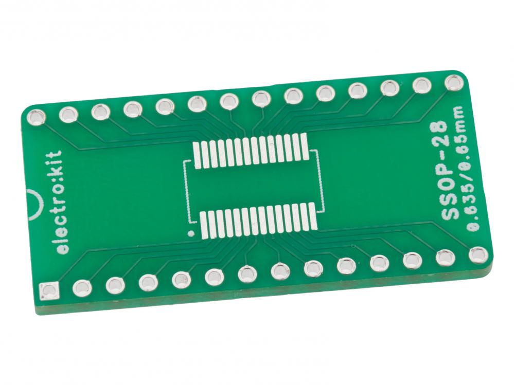 Buy Adapter board SSOP28 - DIL28 at the right price @ electrokit