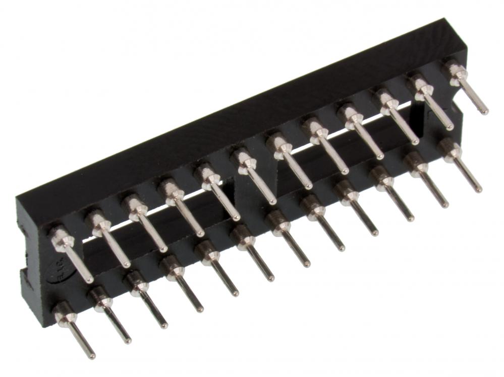 Buy DIL-socket lathed 24-pin 0.3" at the right price @ electrokit