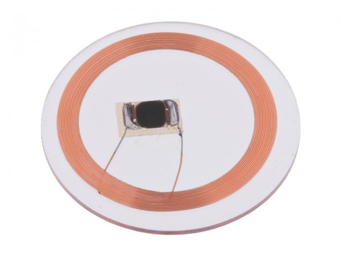Buy RFID tag Mifare 13.56MHz round at the right price @ electrokit