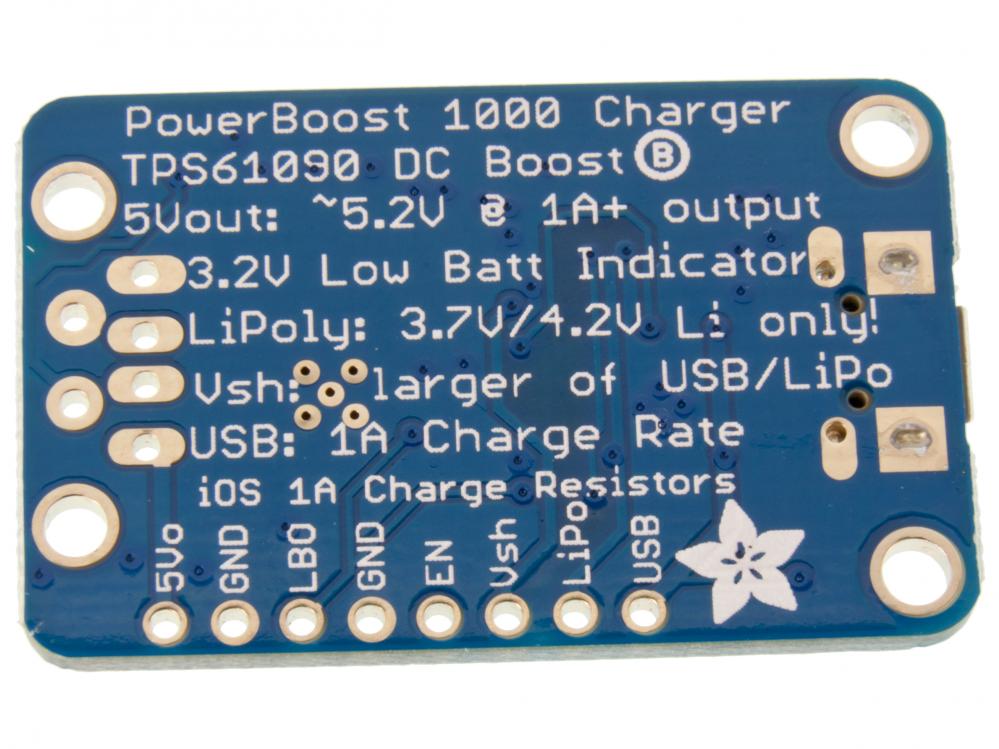 Buy PowerBoost Li-Po charger 3.7V / 5V USB @ 1A at the right price ...