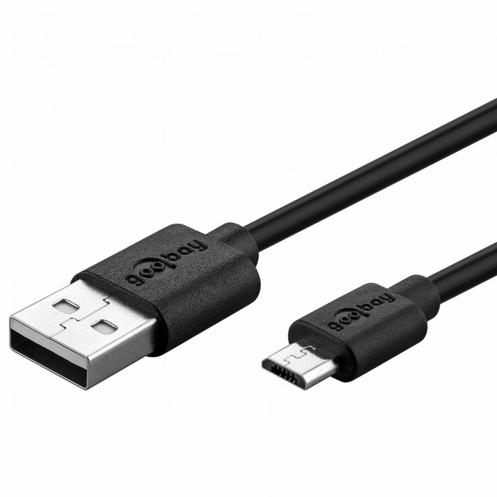 USB-laddare 12W 2.4A med micro-USB svart | electrokit.com