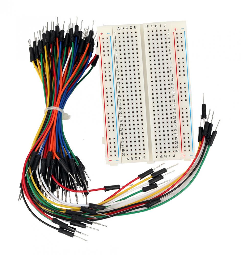 Buy Breadboard with coupling wire at the right price @ electrokit