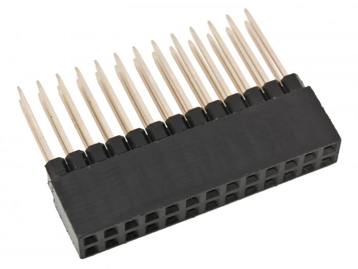 Buy Female header 2.54mm 2x13p stackable at the right price @ electrokit