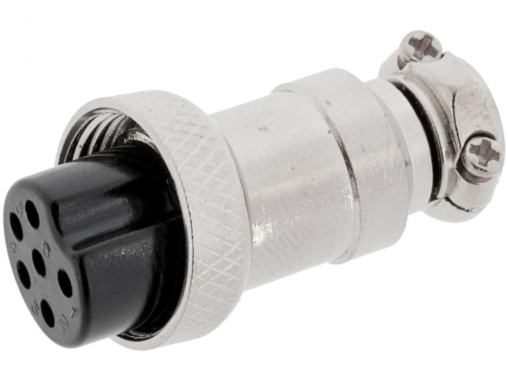 Buy Connector GX16 jack 6-pin at the right price @ electrokit