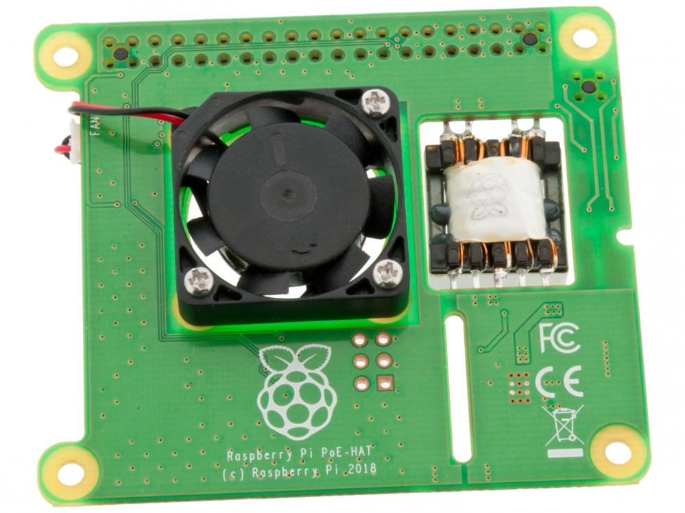 Buy PoE hat för Raspberry Pi 3B+ at the right price @ electrokit