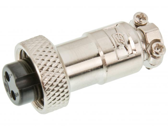 Buy Connector GX12 jack 2-pin at the right price @ electrokit
