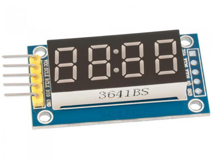 Buy Serial display 7-seg 4-digit 74HC595 at the right price @ electrokit
