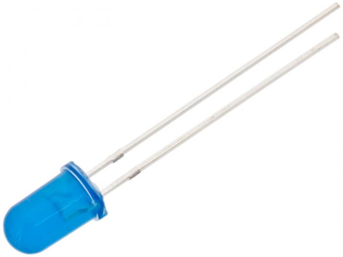 Buy LED blue 5 mm 3500 mcd soft at the right price @ electrokit