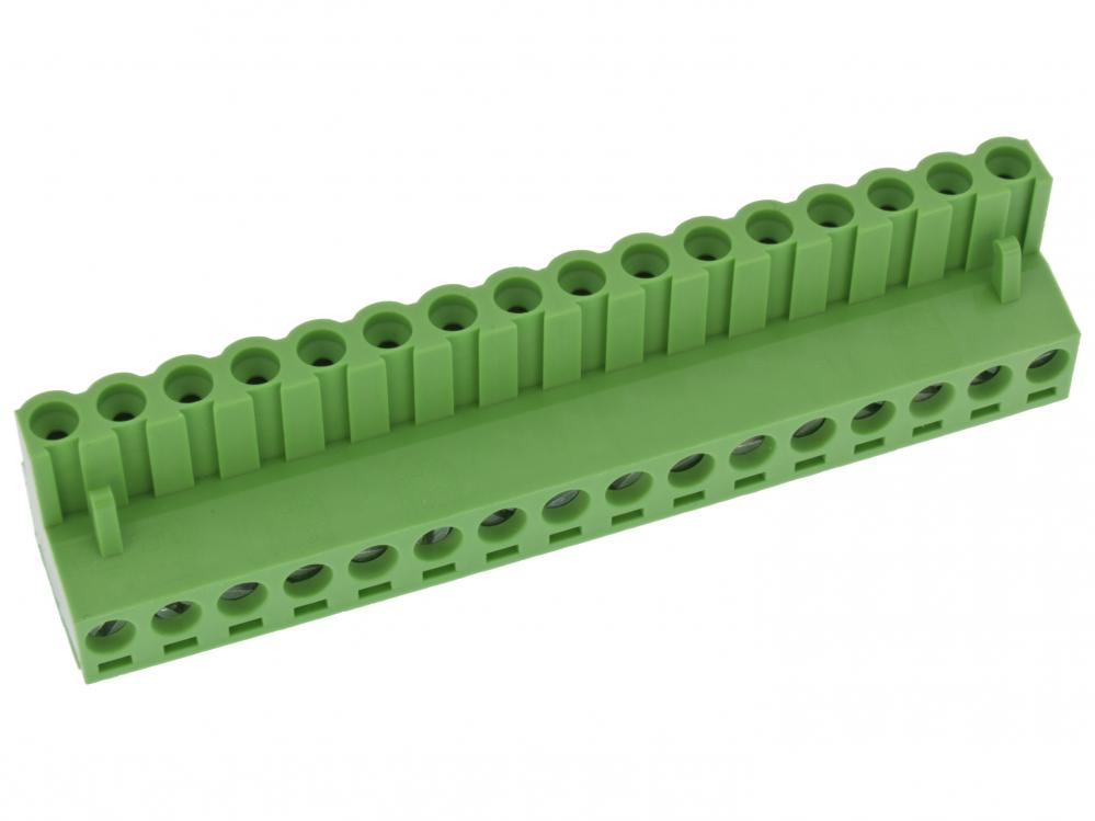 Köp Skruvplint pluggbar 5.08mm 16-pol till rätt pris @ electrokit